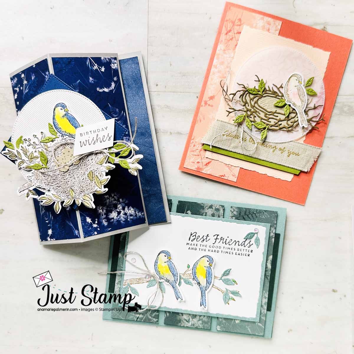 Three Nested Friends Cards - Just Stamp